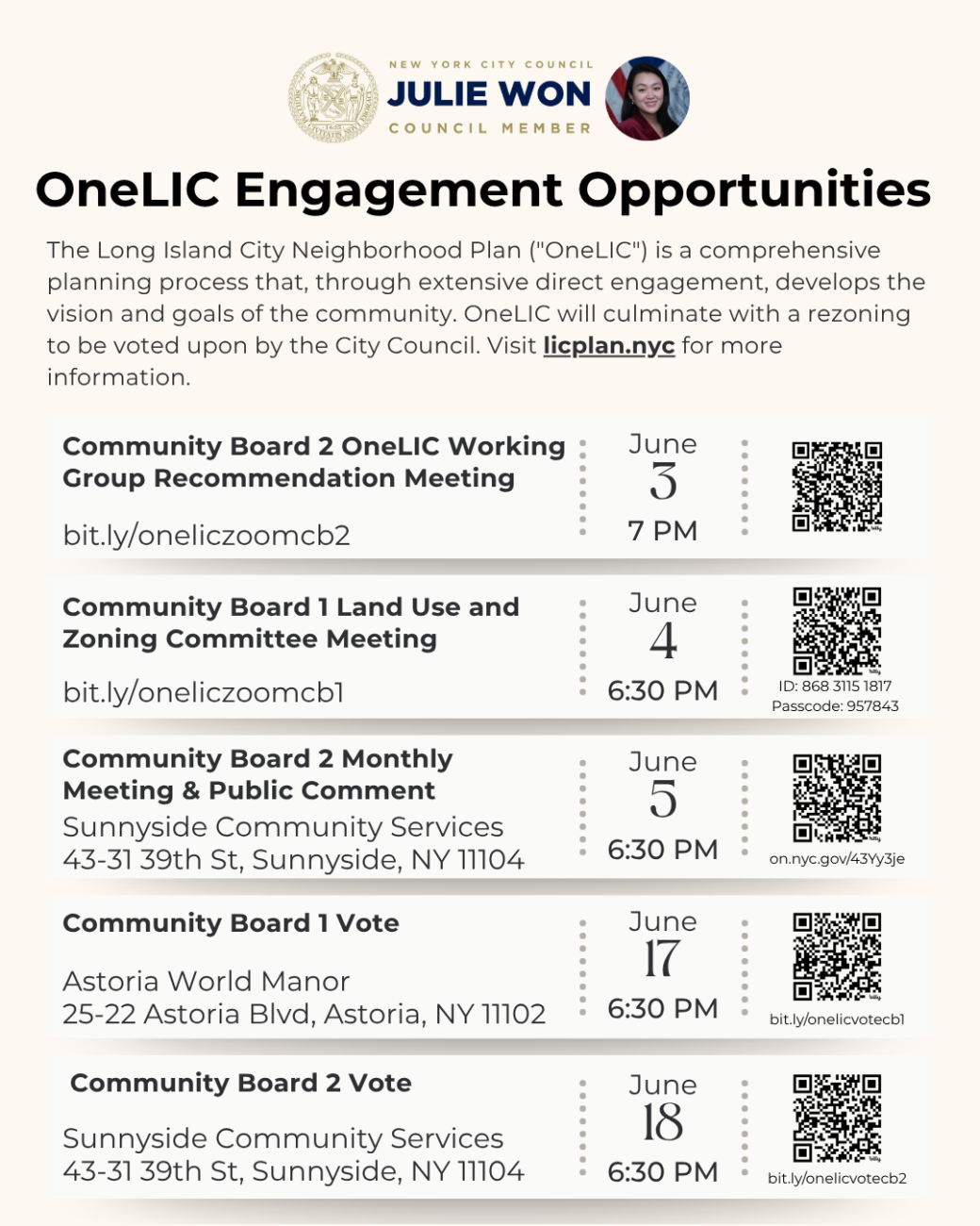 OneLIC: Long Island City Neighborhood Plan - Julie Won