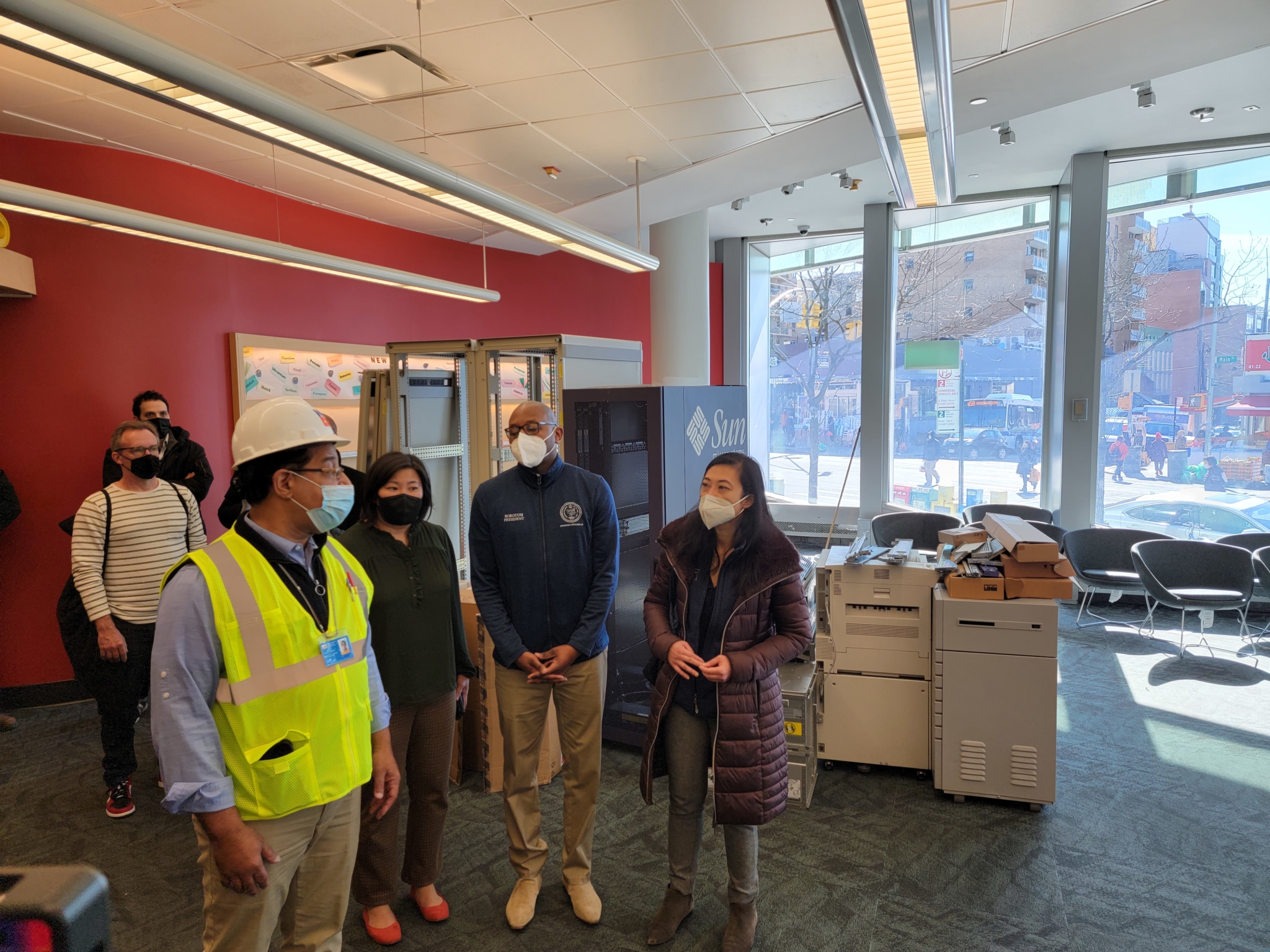 Council Member Ung Receives Update on Flushing Library - Sandra Ung